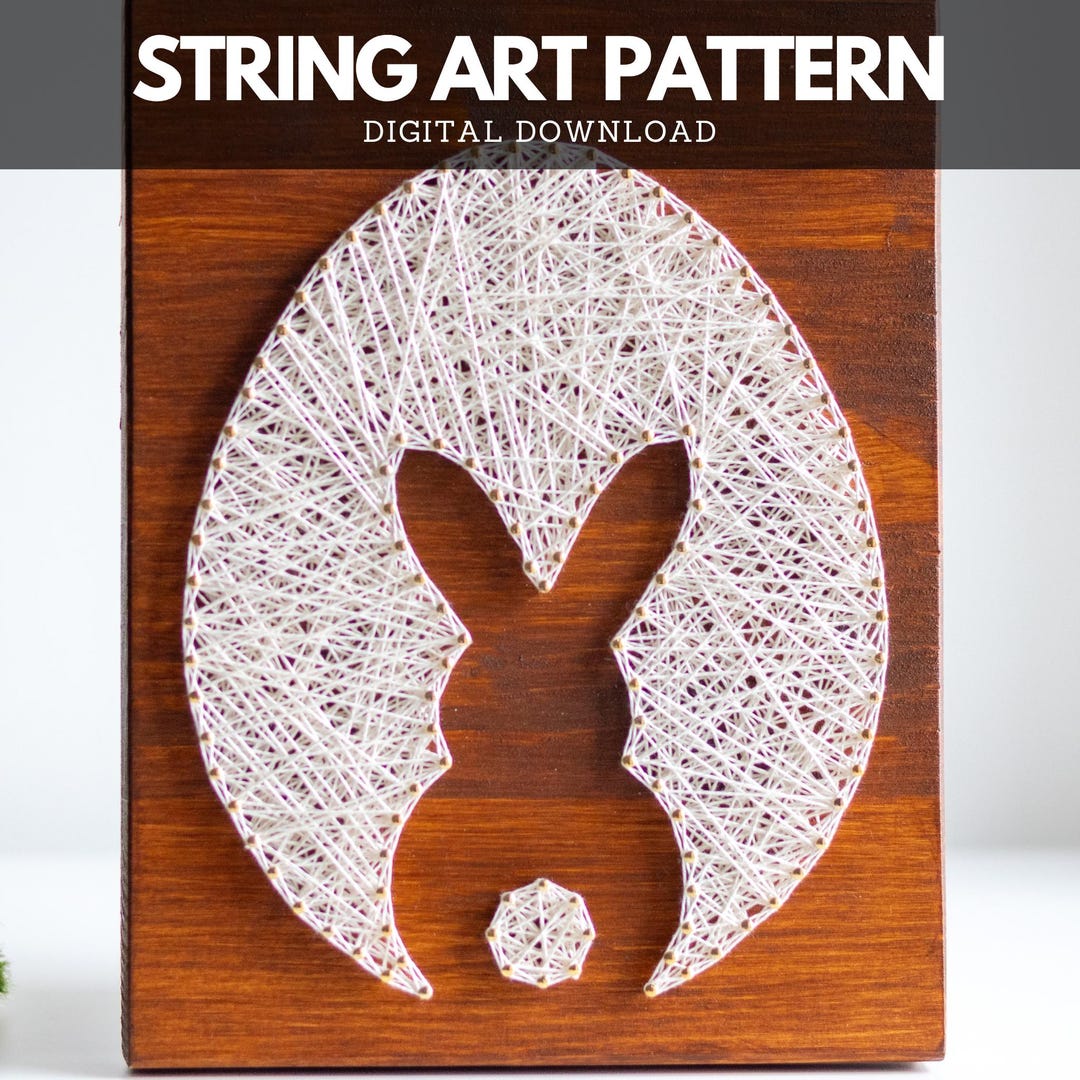 Easter Bunny String Art Pattern: DIY Craft Template (digital Download ...