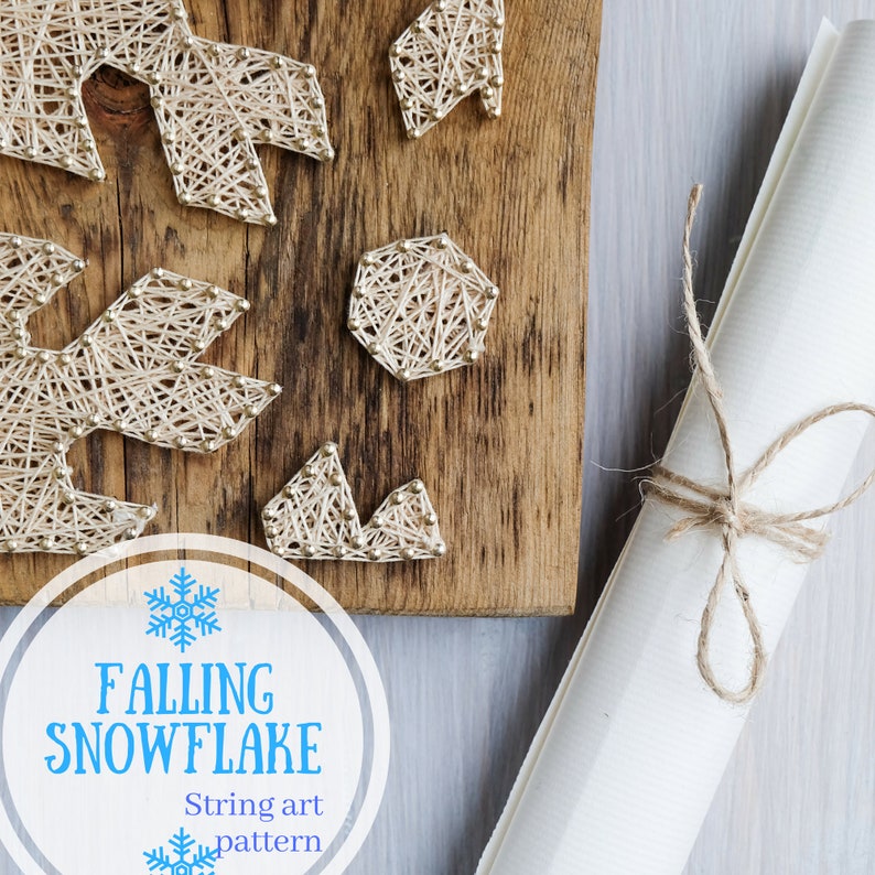 Christmas Snowflake String Art Pattern With Instructions - Etsy