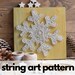 Christmas Snowflake String Art Pattern With Instructions With - Etsy