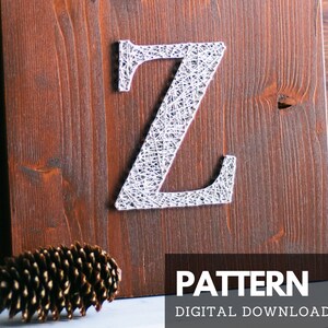 String Art Pattern Printable - Pattern, Template Tutorial for String Art Letter X - Etsy