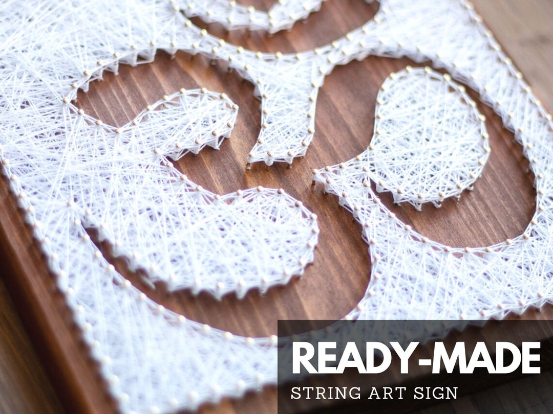 Modern Om Namaste Silhouette Minimalist String Art Wall Decor for ...