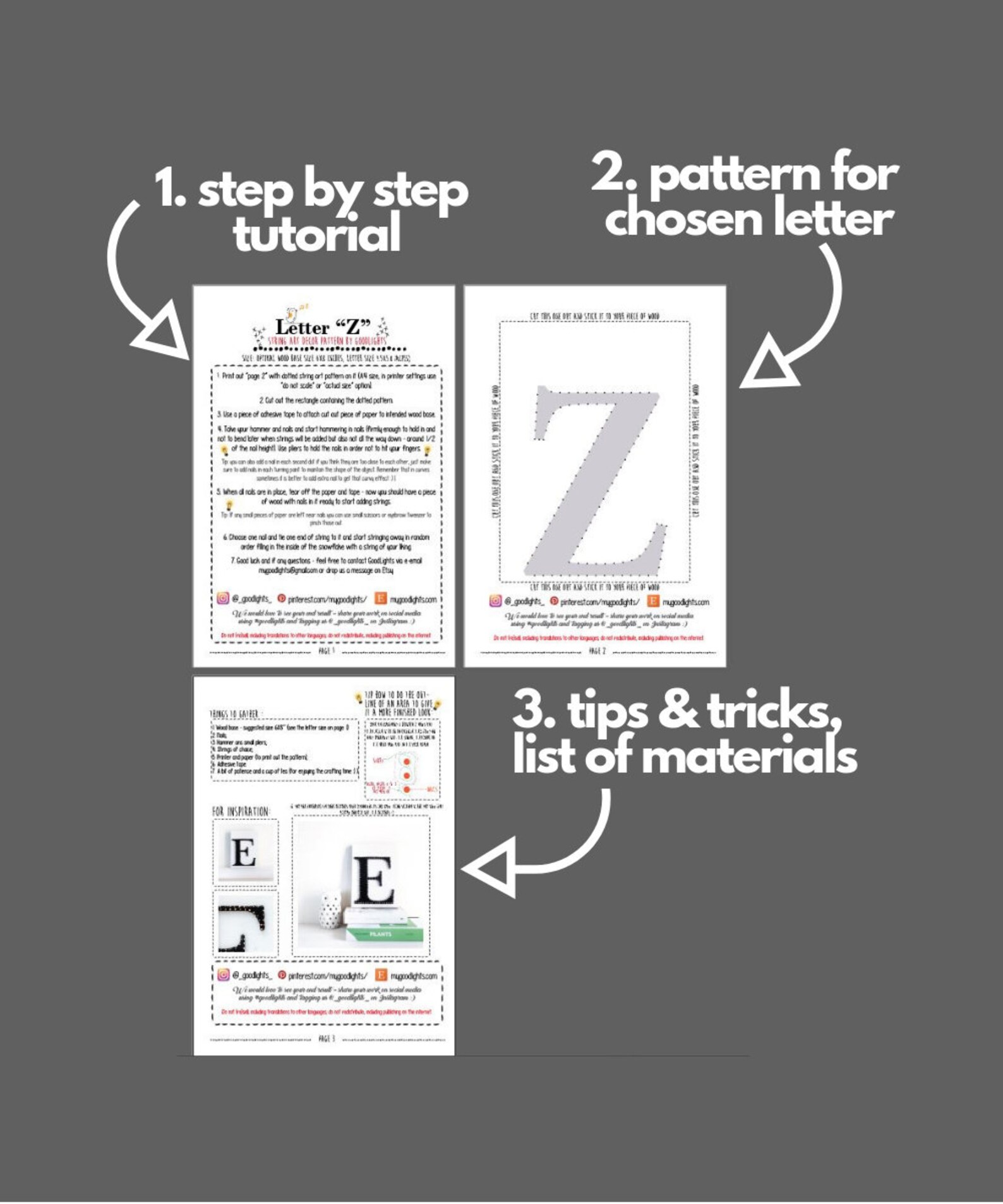 String Art Pattern Printable Pattern Template Tutorial for - Etsy