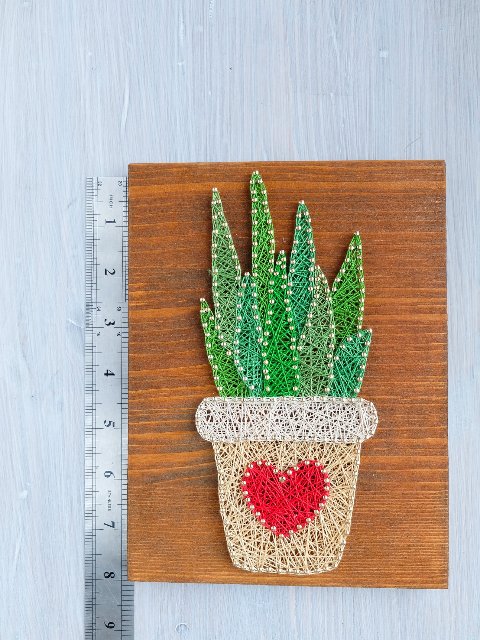 Cactus Wall Decoration Succulent String Art Aloe Vera Sign - Etsy
