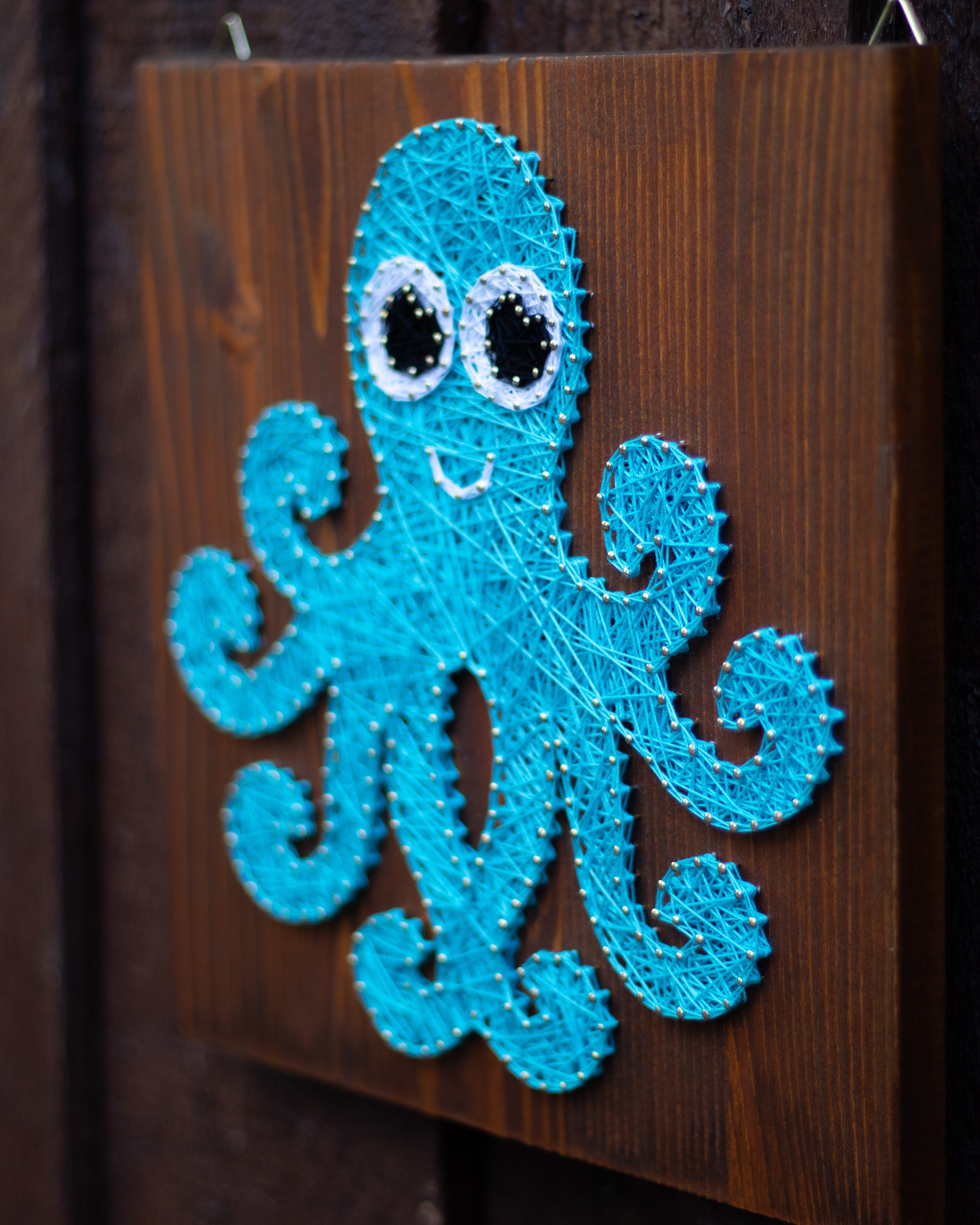 Octopus String Art Decor Smiling Octopus Nautical Wall - Etsy UK