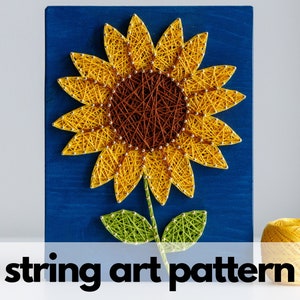 Sunflower DIY String Art Pattern String Art Template Printable Spring ...