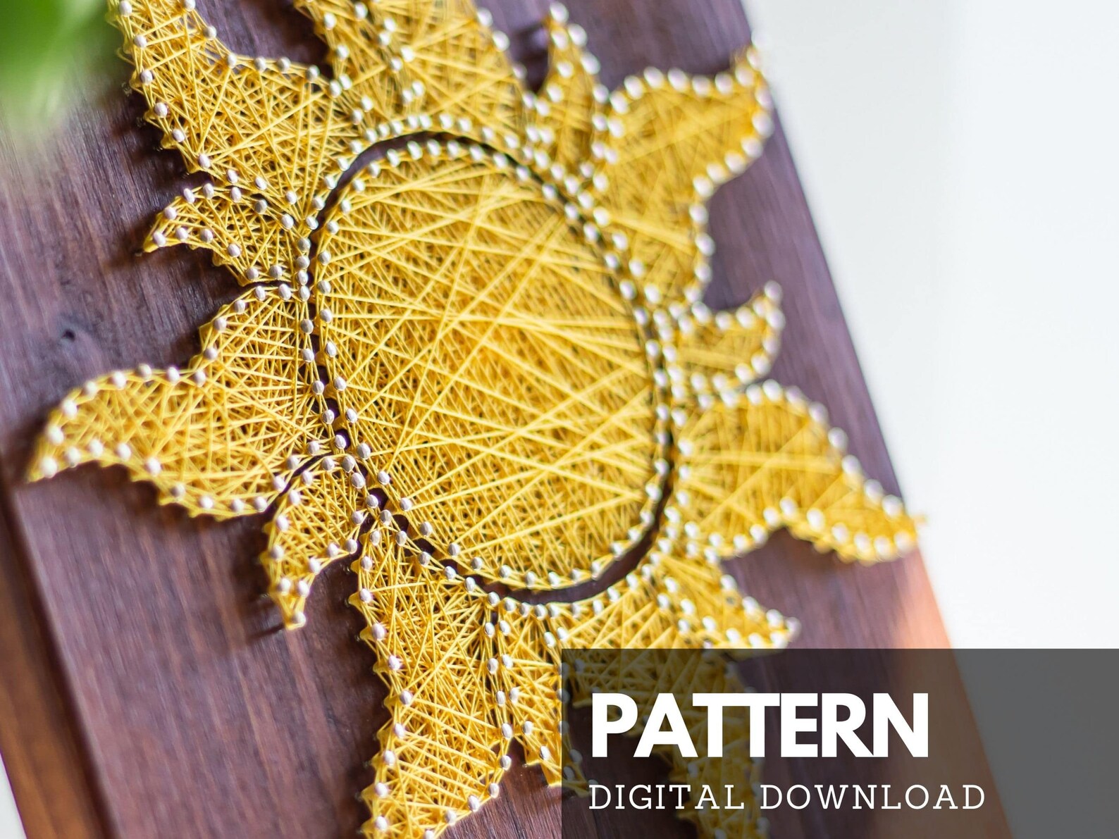 Sun String Art Pattern With Instructions and Tips, Celestial Sun ...