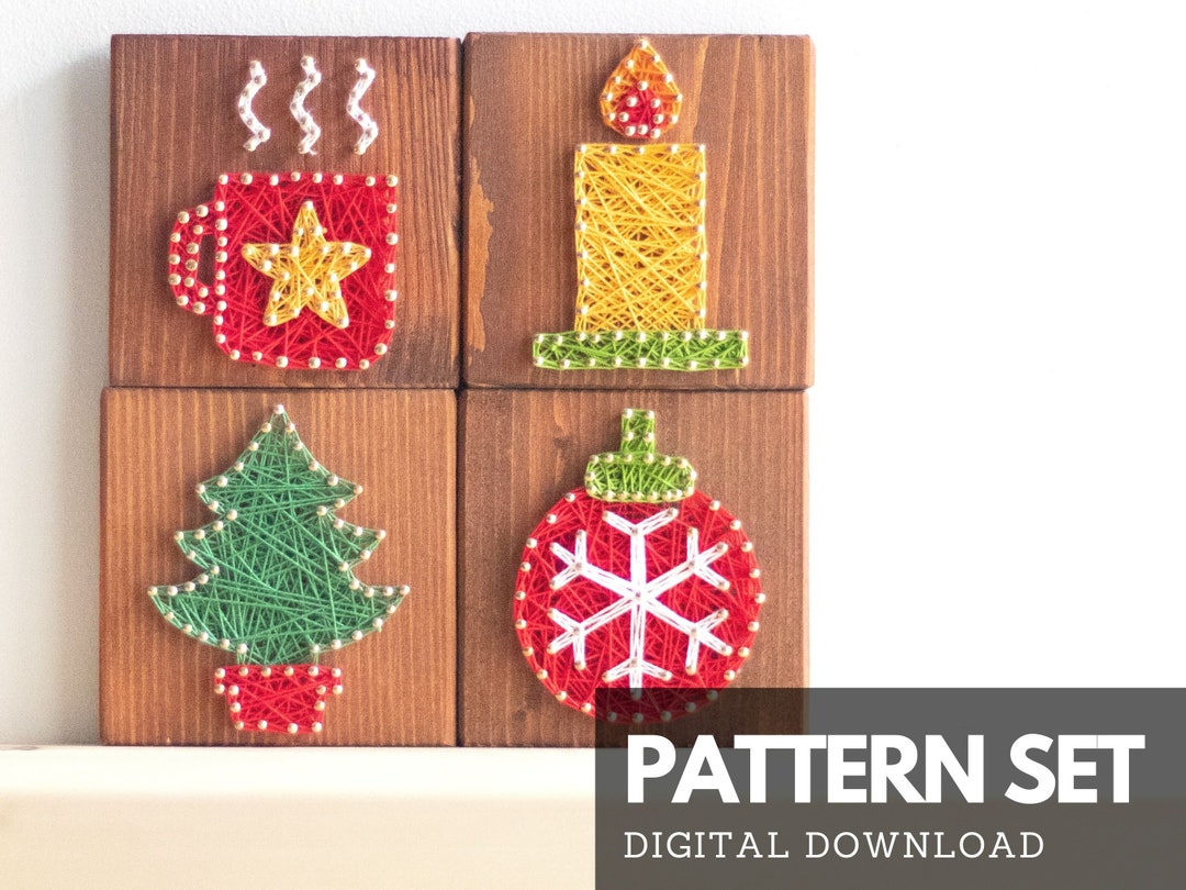 String Art Pattern Printable - 5 Simple Christmas String Art Patterns ...