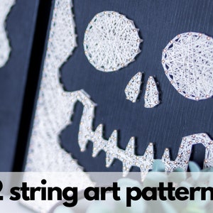Skull String Art Pattern Printable Halloween Skull String Art Pattern ...