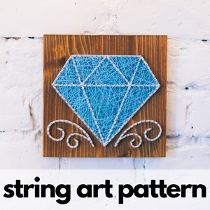 String Art Pattern Printable Diamond Gem String Art Pattern | Etsy