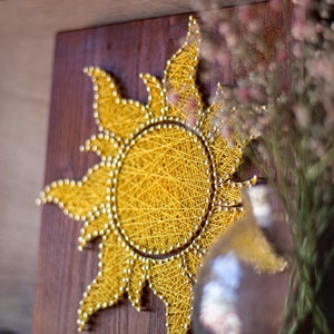 Sun String Art Sign, Yellow Sun Wall Hanging Inspired by Tales and ...