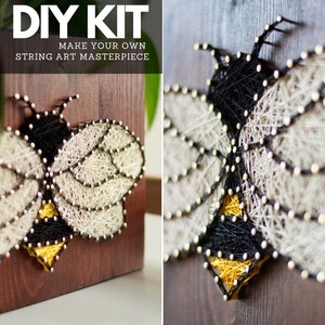 Bee String Art Kit, Crafts for Adults, Craft Kit, Bee Decor, Bee ...