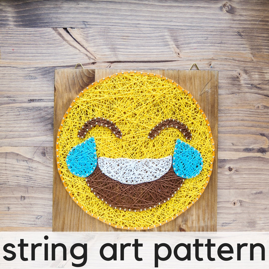 String Art Pattern Printable Emoji DIY String Art Pattern - Etsy Finland