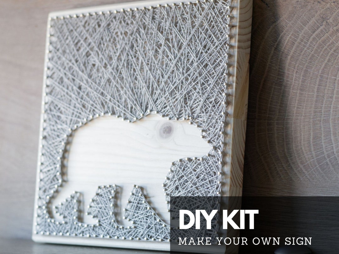 Bear String Art Do It Yourself Craft Kit - Etsy