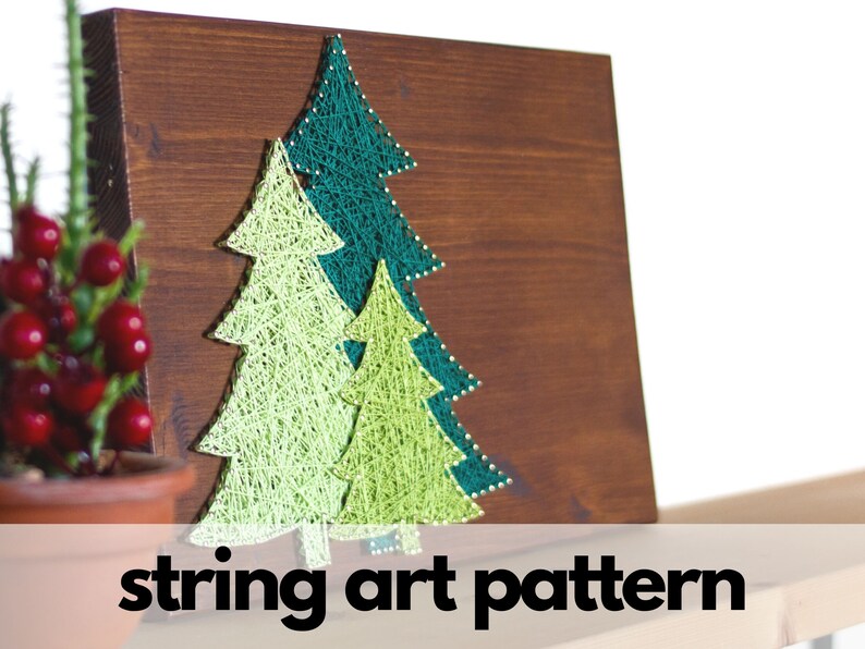 Pine Spruce Tree String Art Pattern Printable Pine Fir - Etsy