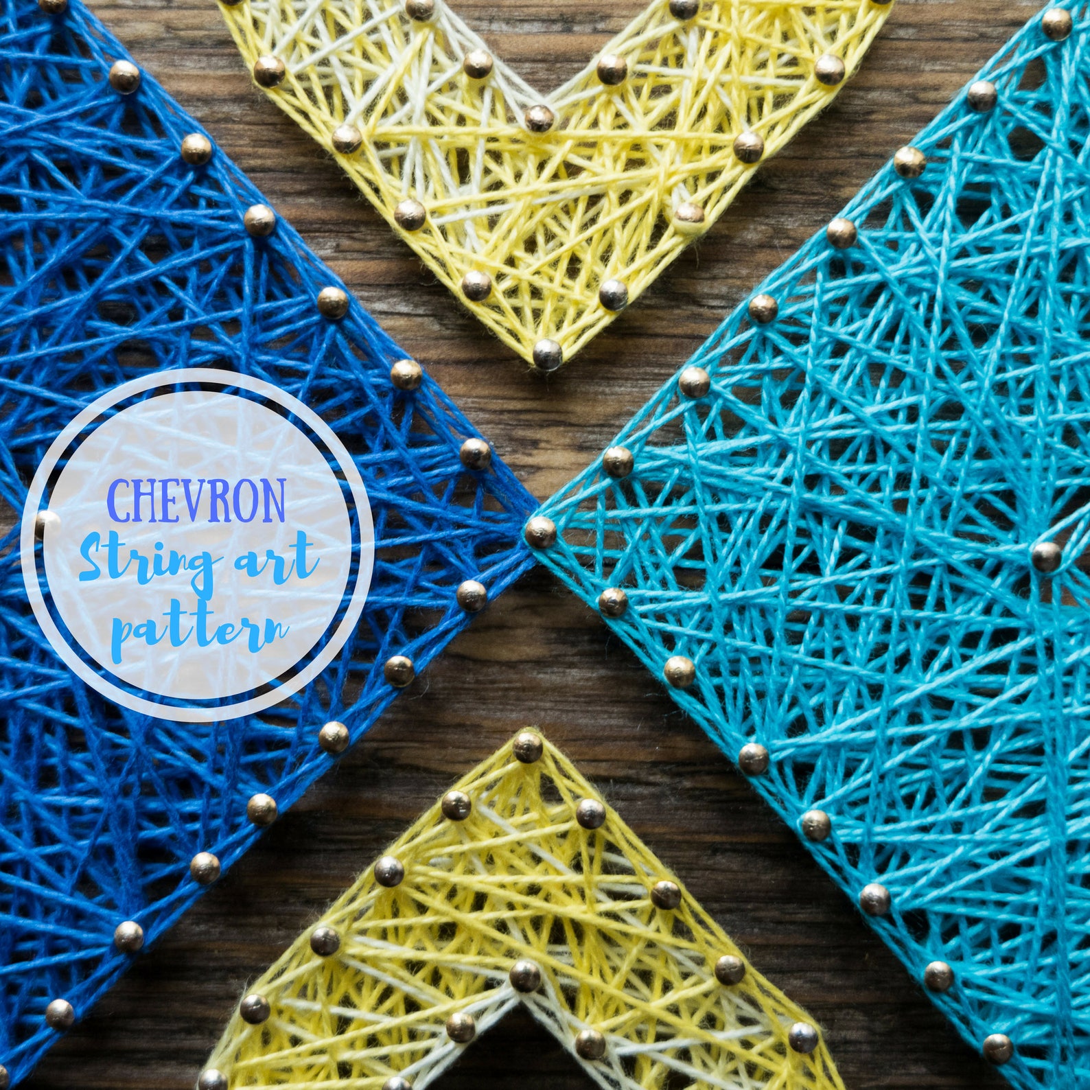 String Art Pattern Printable Aztec Chevron DIY String Art | Etsy