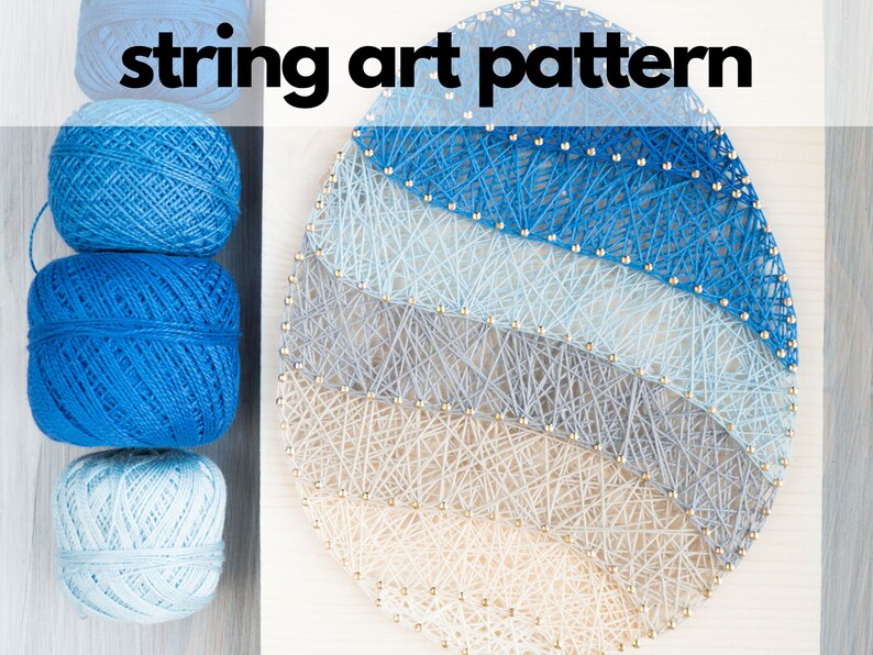 Easter Egg String Art Pattern Printable Easter Egg DIY - Etsy