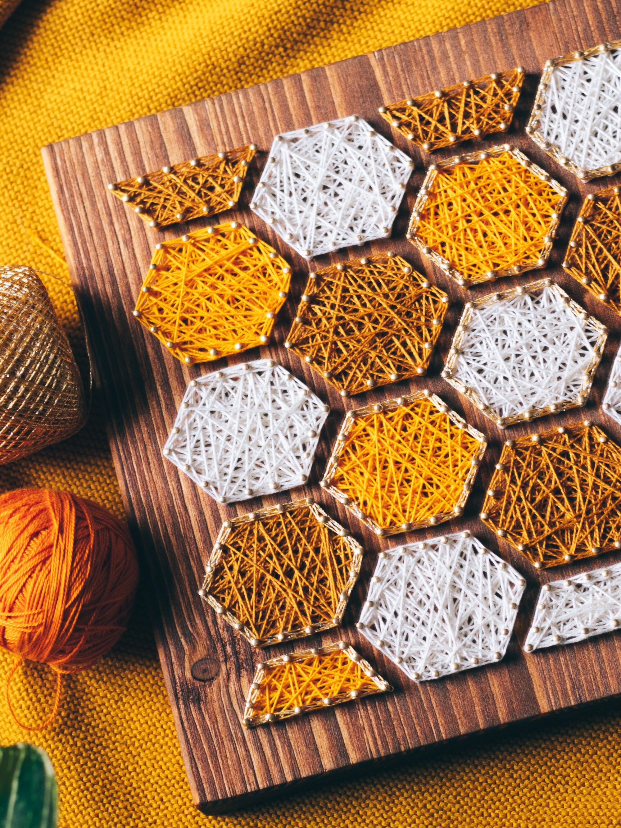 Honeycomb Bee String Art Wall Decor. Modern Minimalist | Etsy