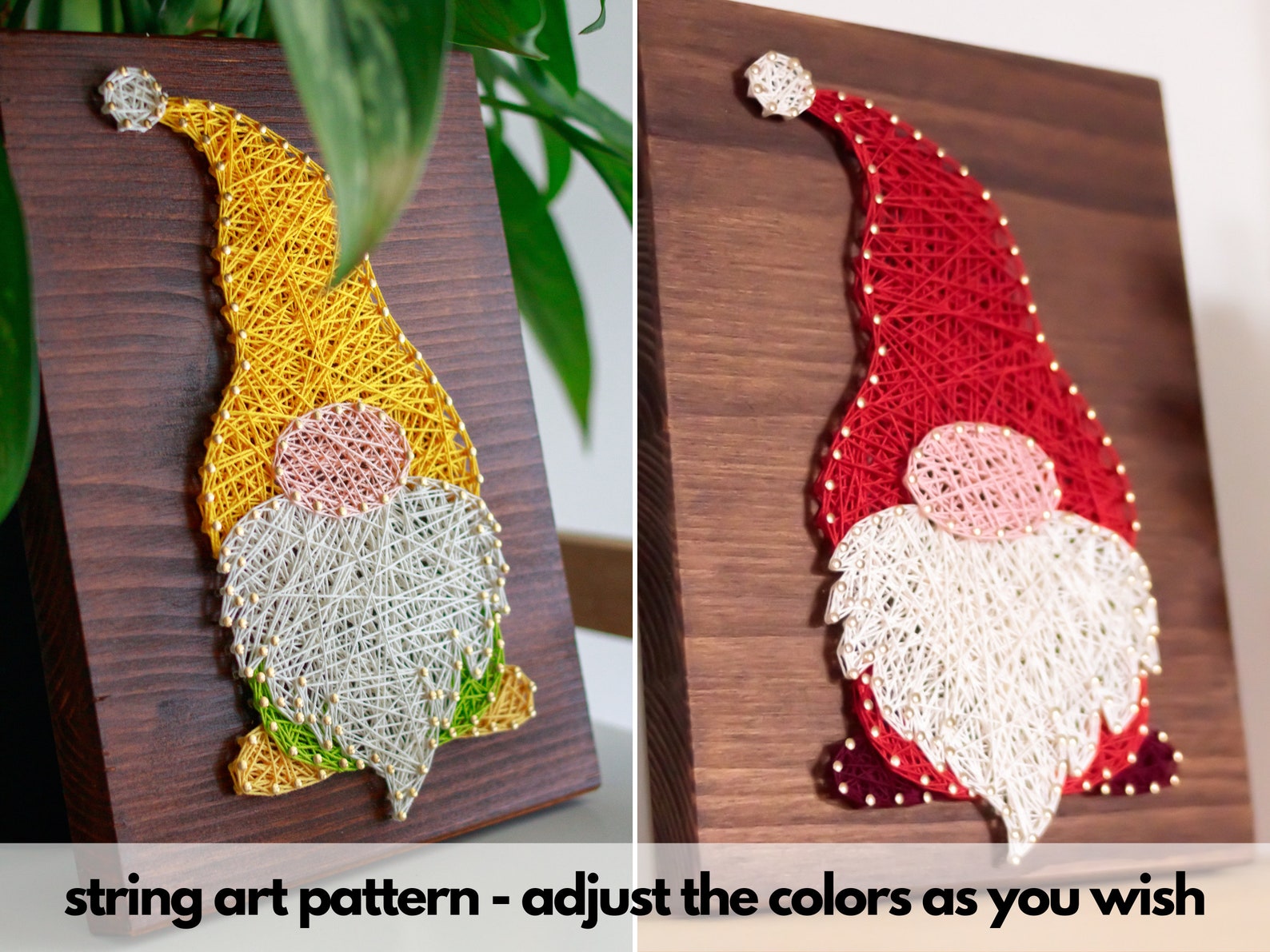 Gnome String Art Pattern Printable Modern Gnome String Art - Etsy