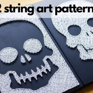 Skull String Art Pattern Printable Halloween Skull String Art Pattern ...