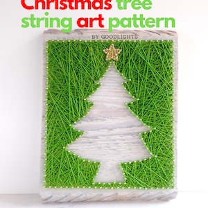 Christmas Tree String Art Pattern Printable - Christmas Tree String Art ...