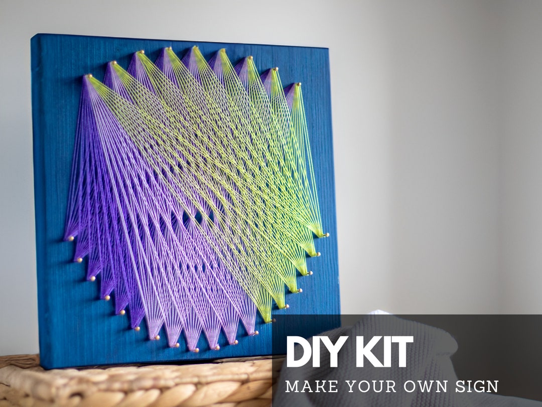 Adult String Art Kit Geometric Wood Wall Art Do It Yourself Craft Kit ...