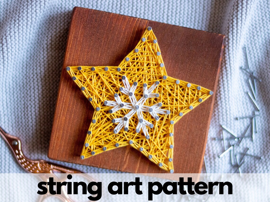 String Art Pattern Printable Star String Art Pattern for - Etsy