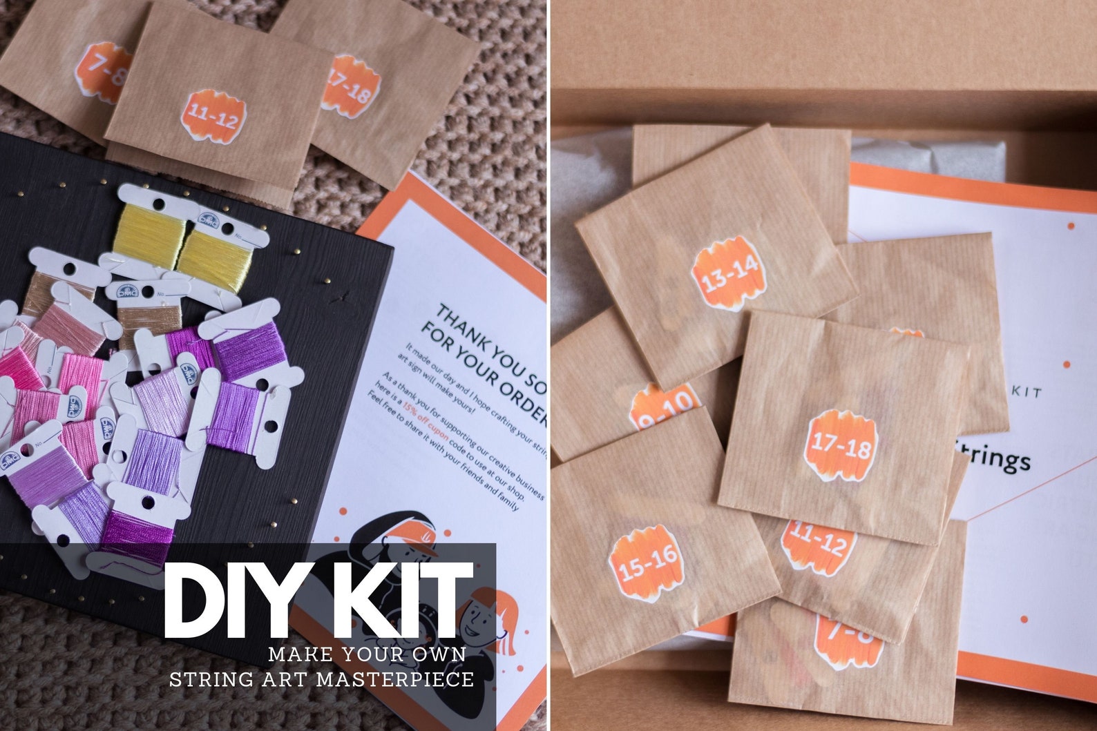 String Art Kit for Adults and Kids String Art Mandala Wall | Etsy