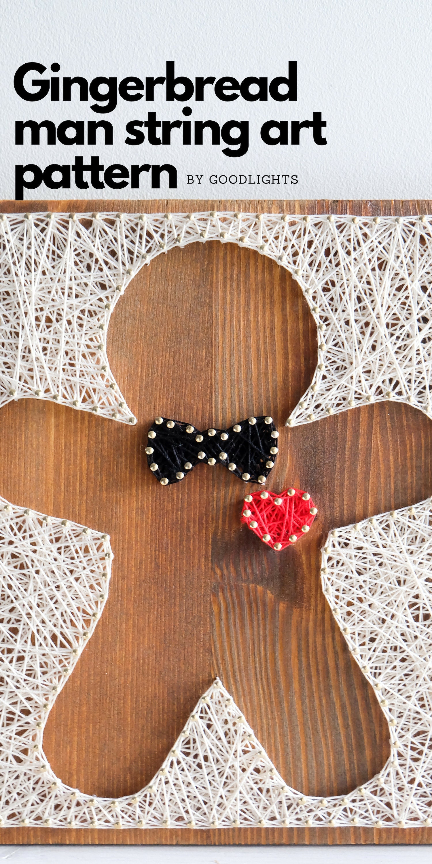 Christmas Gingerbread Man String Art Pattern Printable - Etsy Canada