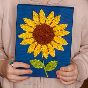 Sunflower DIY String Art Pattern - String Art Template Printable - Spring String Art Pattern ...