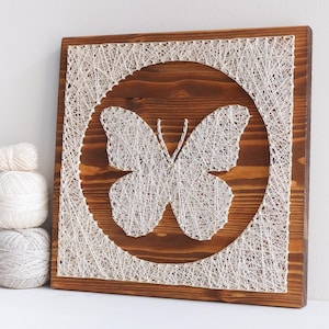 Butterfly String Art Pattern – Printable DIY Template for Beginners ...