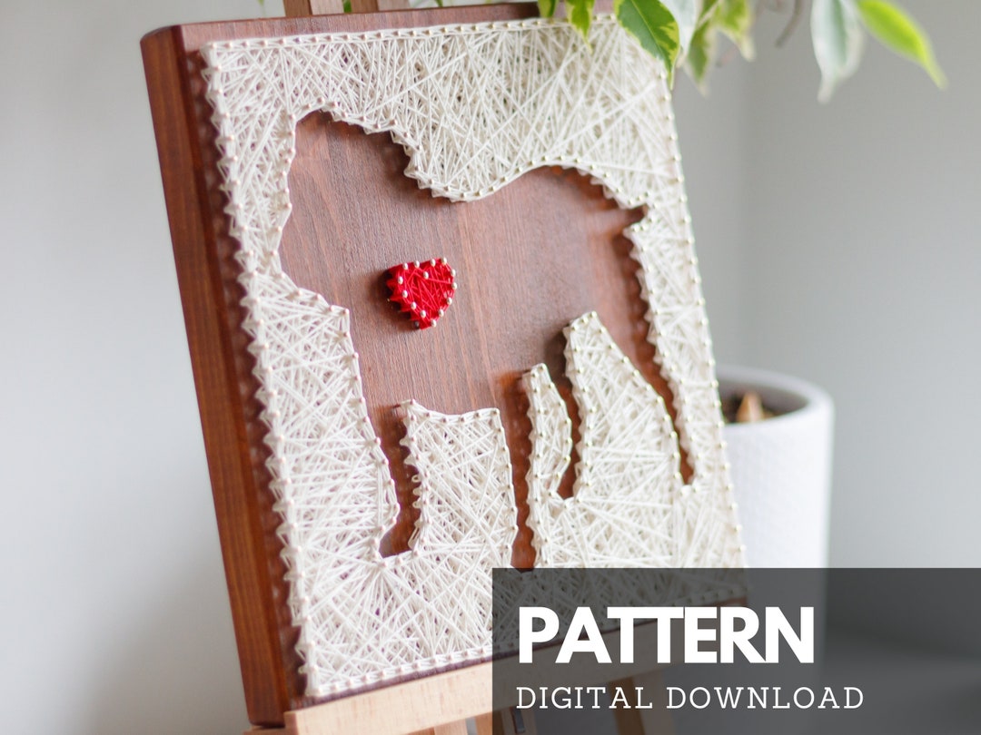 French Bulldog String Art Pattern PDF | Printable Template With Step-by ...