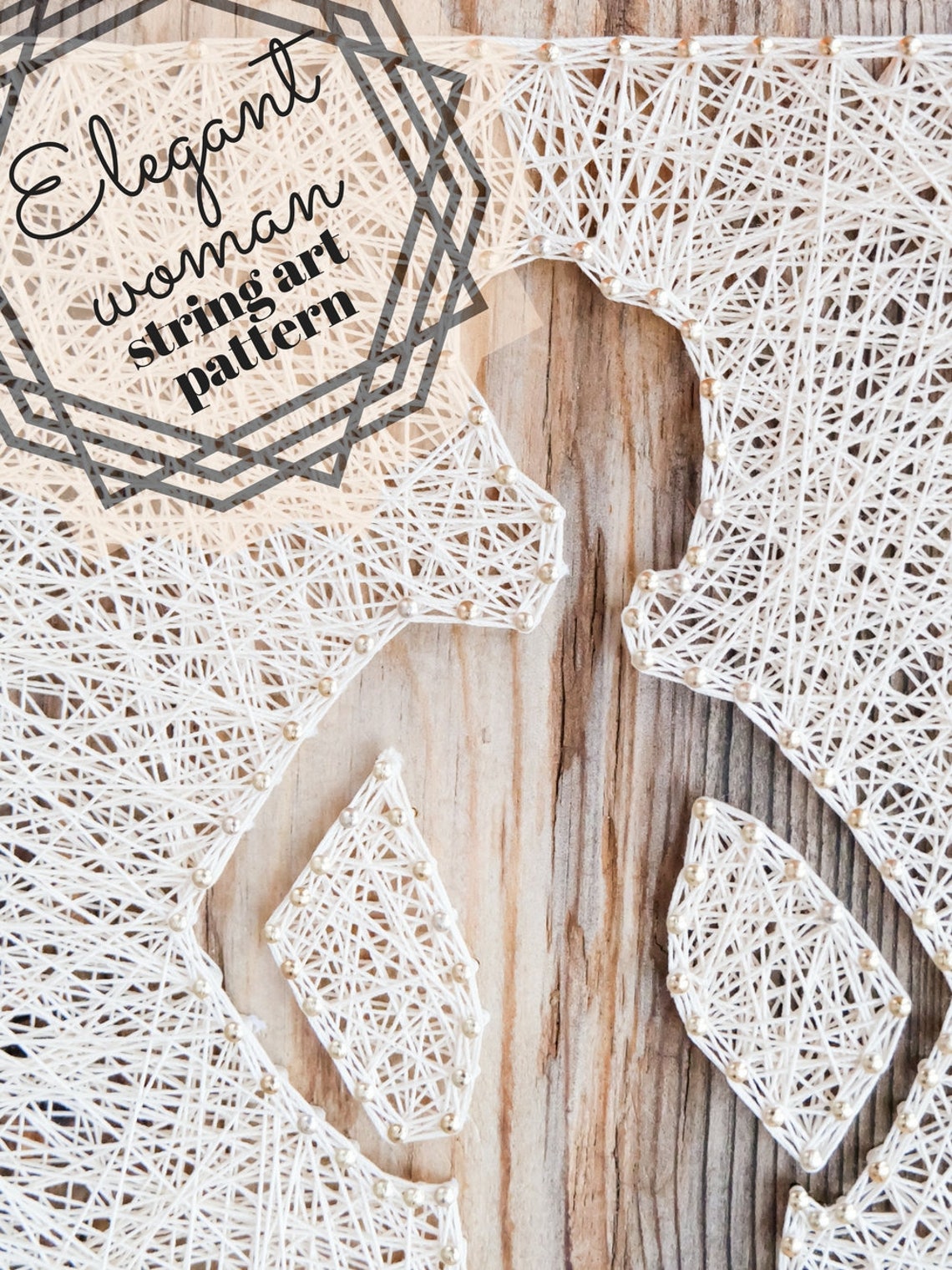 String Art Pattern Printable Lady Woman Silhouette DIY | Etsy