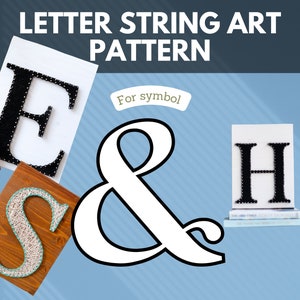 String Art Pattern Printable - Pattern, Template Tutorial for String Art Ampersand & - Etsy