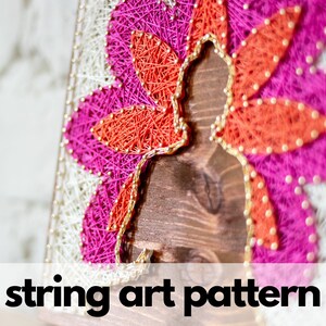 String Art Pattern Printable - Buddha and Lotus DIY String Art Pattern ...
