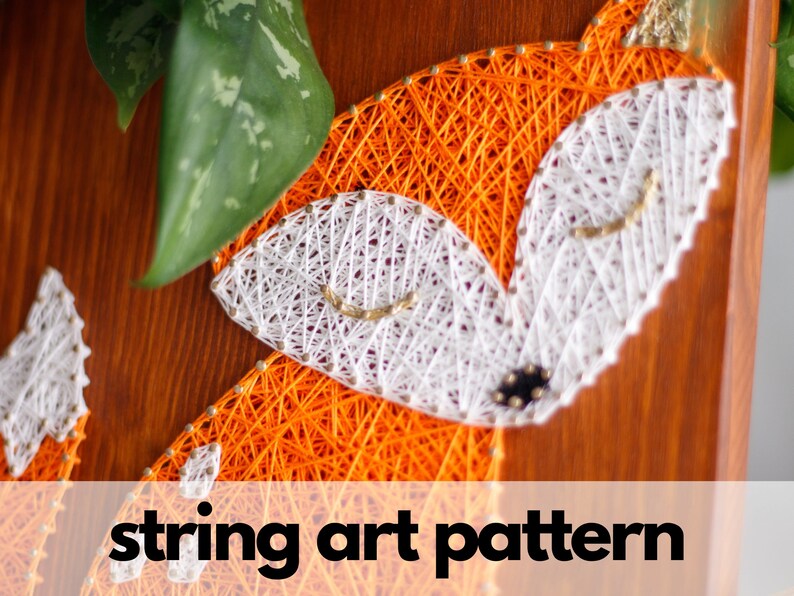 Fox String Art Pattern Printable Woodland Fox String Art - Etsy