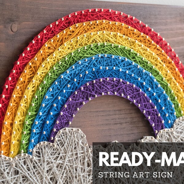 String Art Rainbow - Etsy