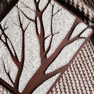 Tree String Art Silhouette Modern Minimalist Wall Decoration, String ...