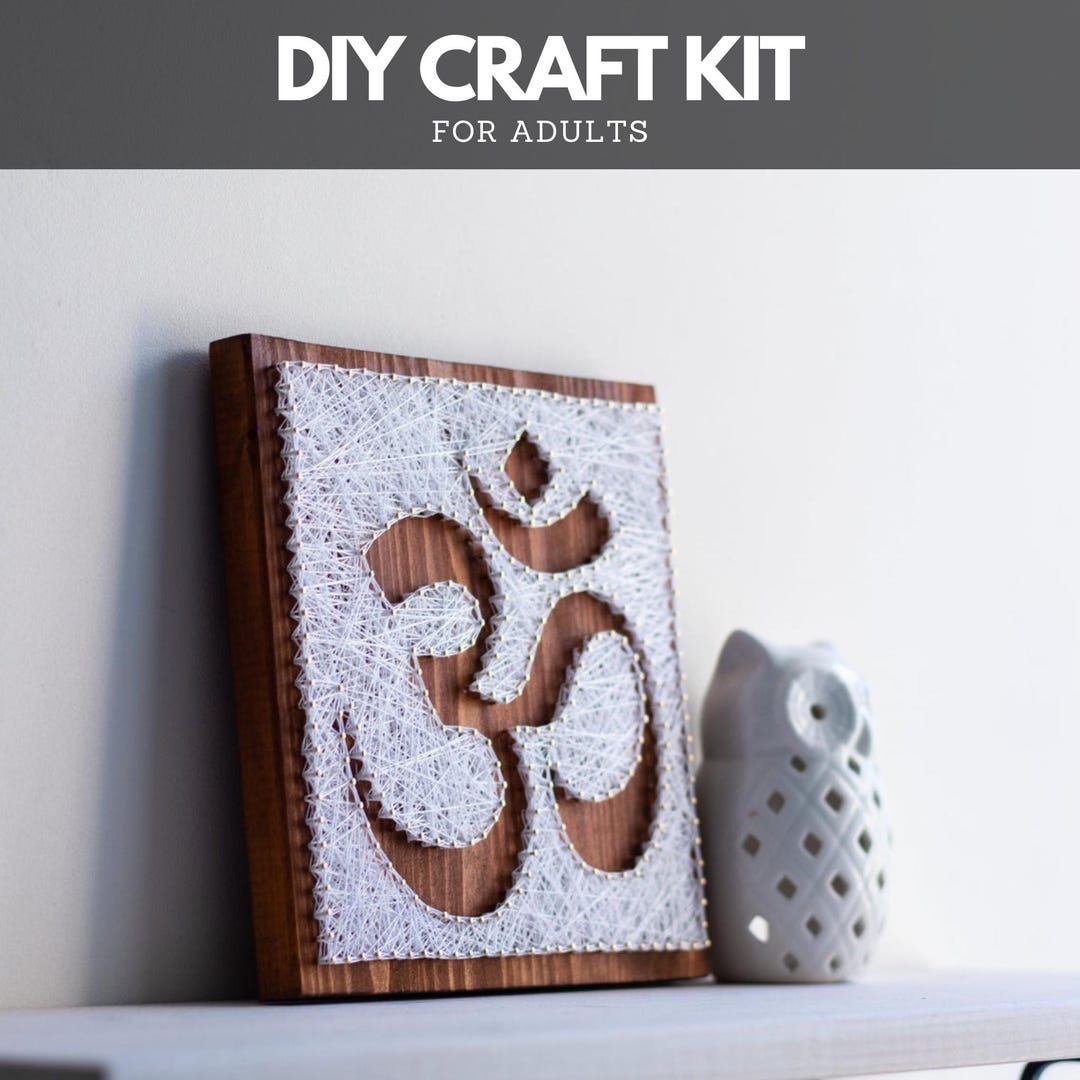 String Art Kit for Adults – Om Symbol Silhouette DIY Craft Kit - Etsy