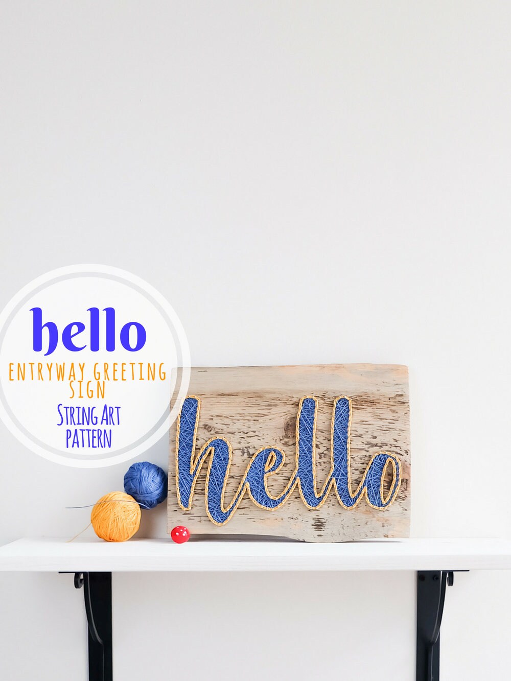 Hello Wood Sign String Art Pattern Printable Hello Sign DIY - Etsy