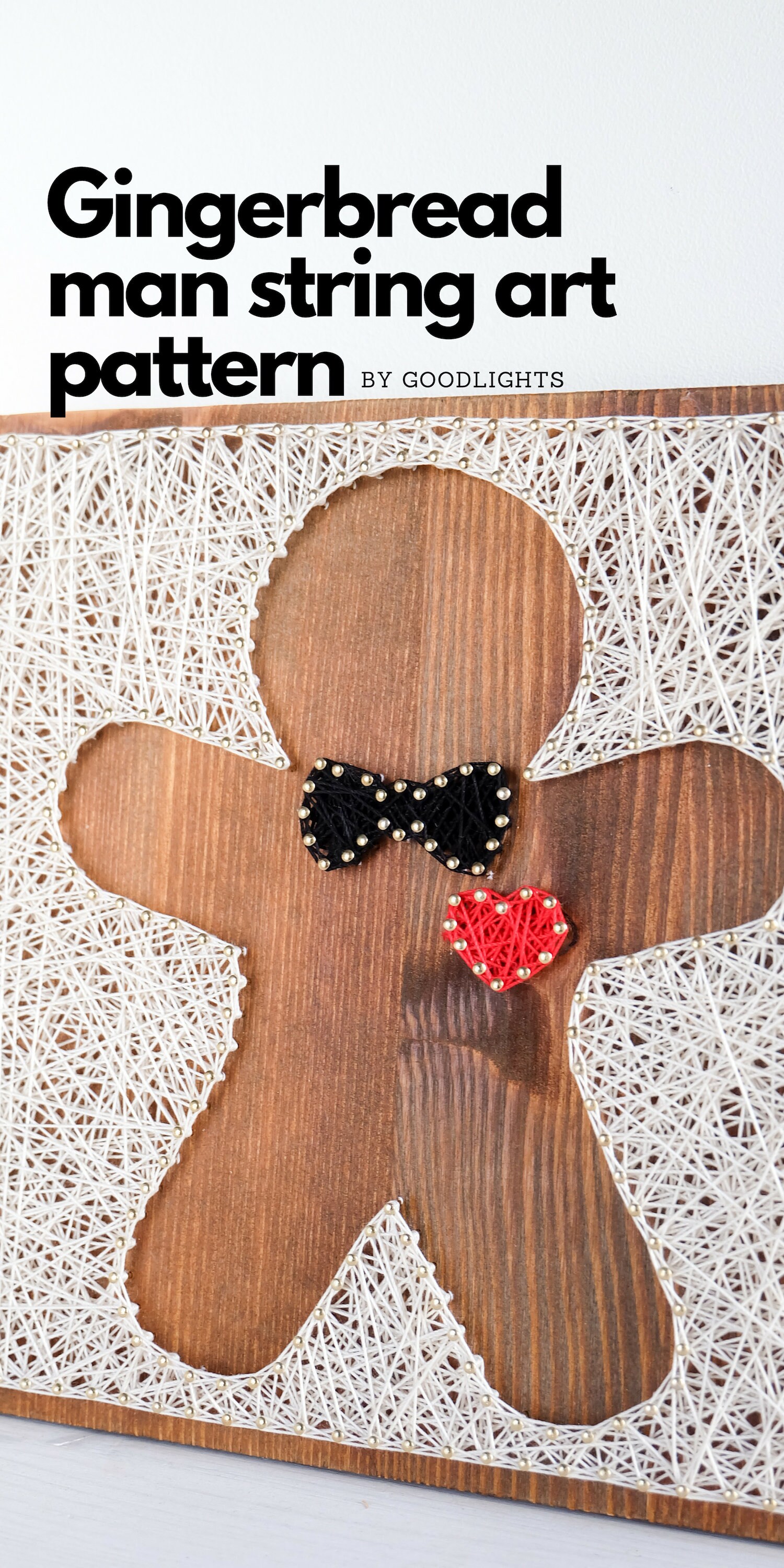 Christmas Gingerbread Man String Art Pattern Printable - Etsy Canada