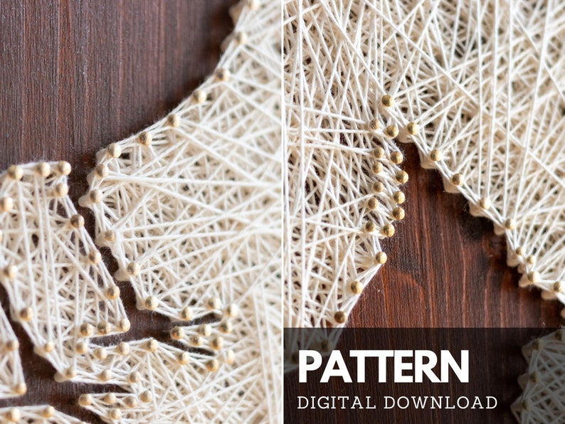 Cardinal Bird String Art Pattern: DIY Beginner Template (digital ...