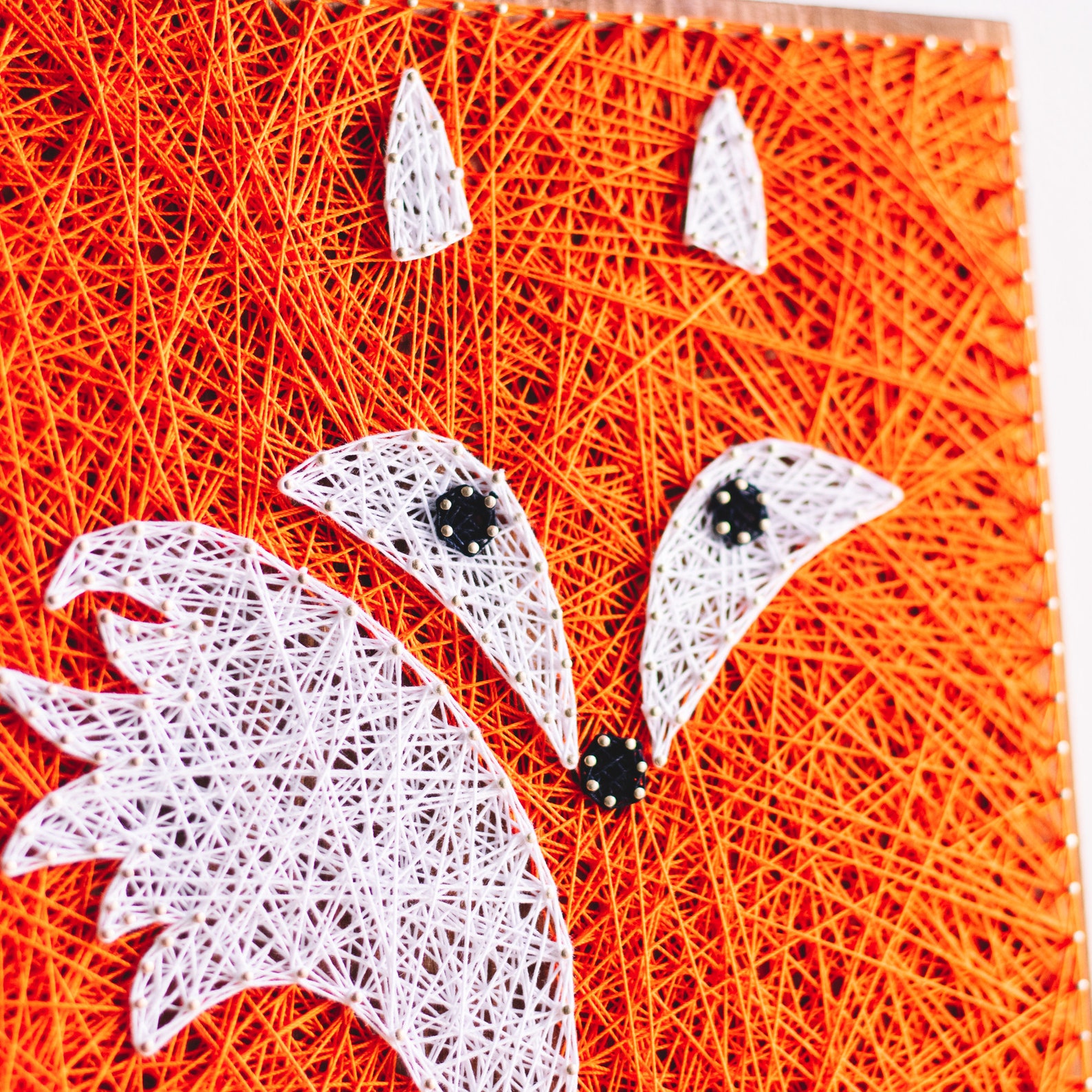 Fox string art wall decor modern minimalist woodland themed | Etsy