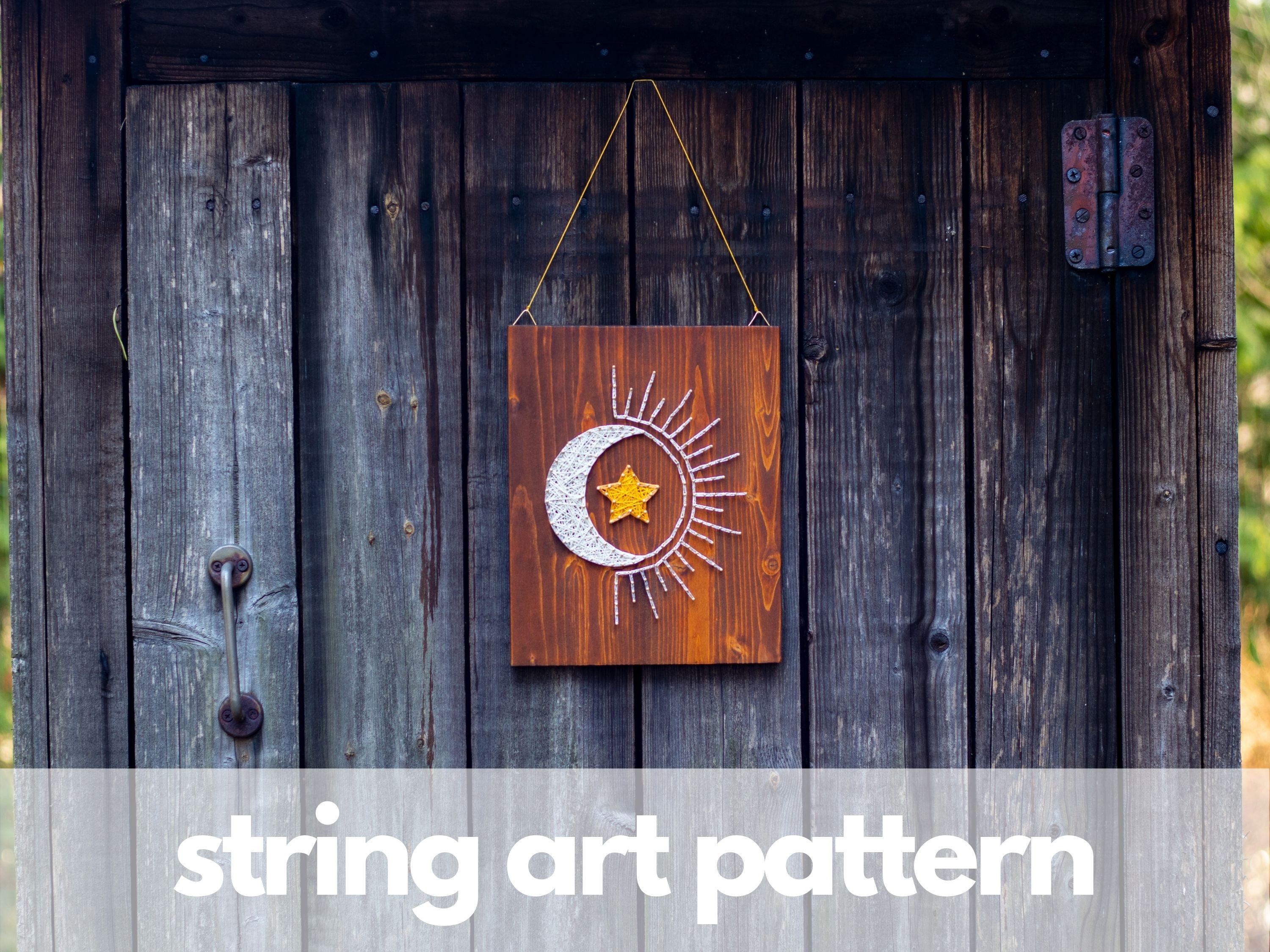 Wall Hangings Sun moon and stars minimalist string art wall decor Home ...