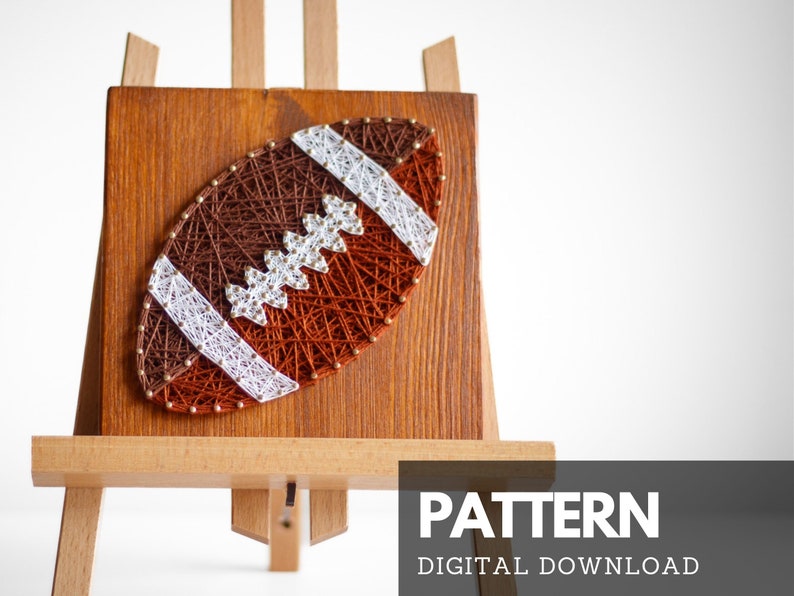 String Art Pattern - American Football Ball Template - Etsy