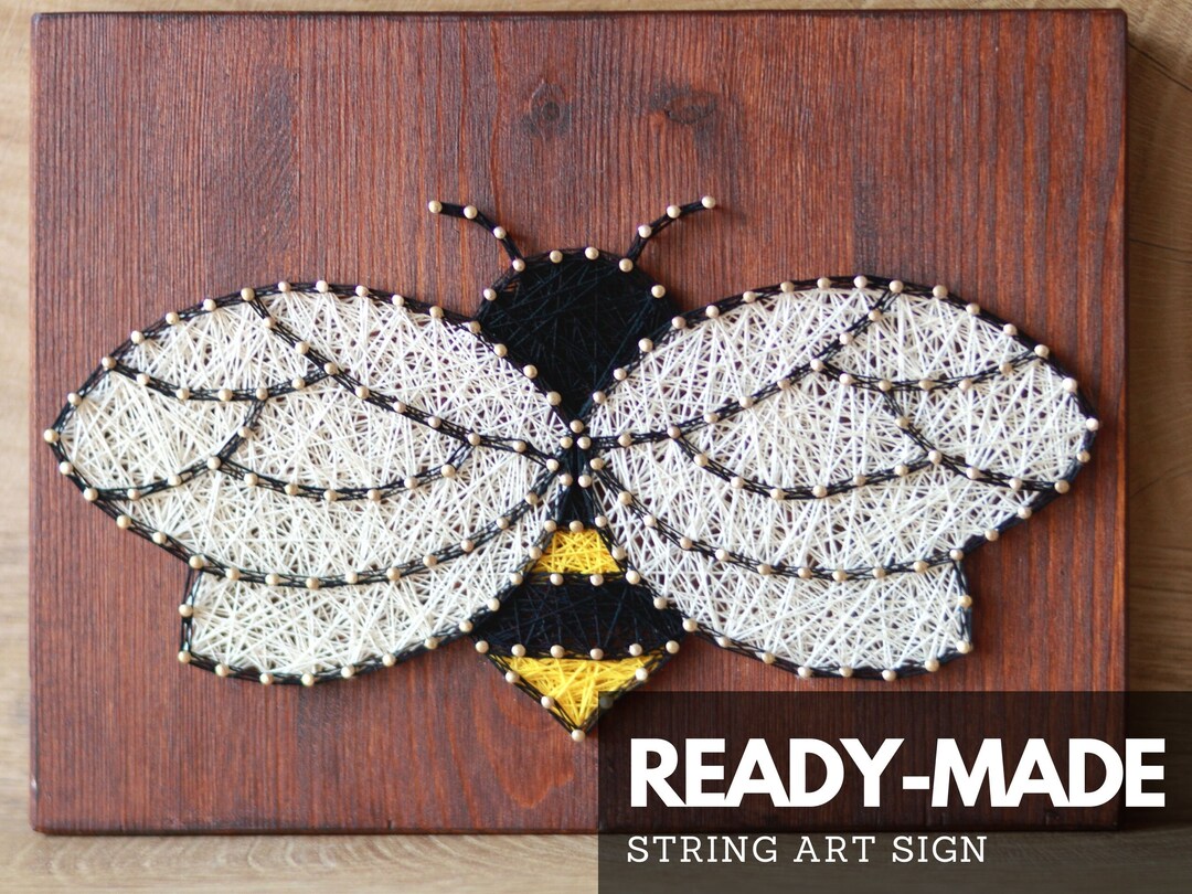 Bee Insect String Art Wall Decor, Great Farmhouse Beehive Tiered Tray ...