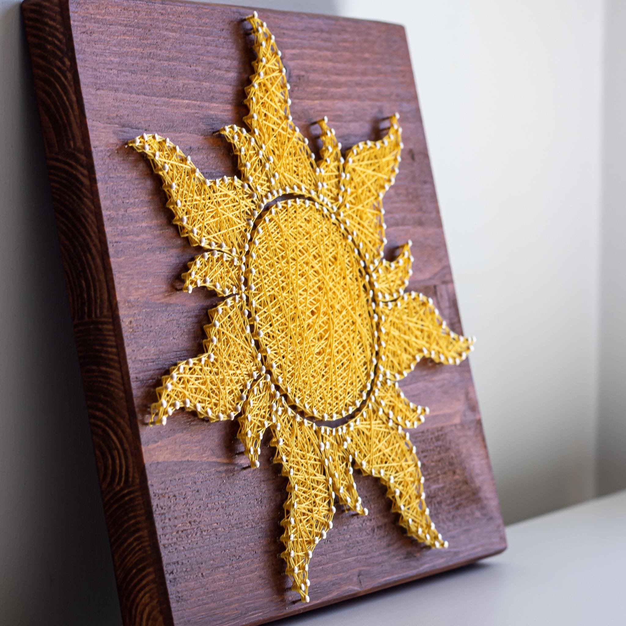 Sun String Art Pattern: Celestial DIY Template & Tutorial (PDF Download ...