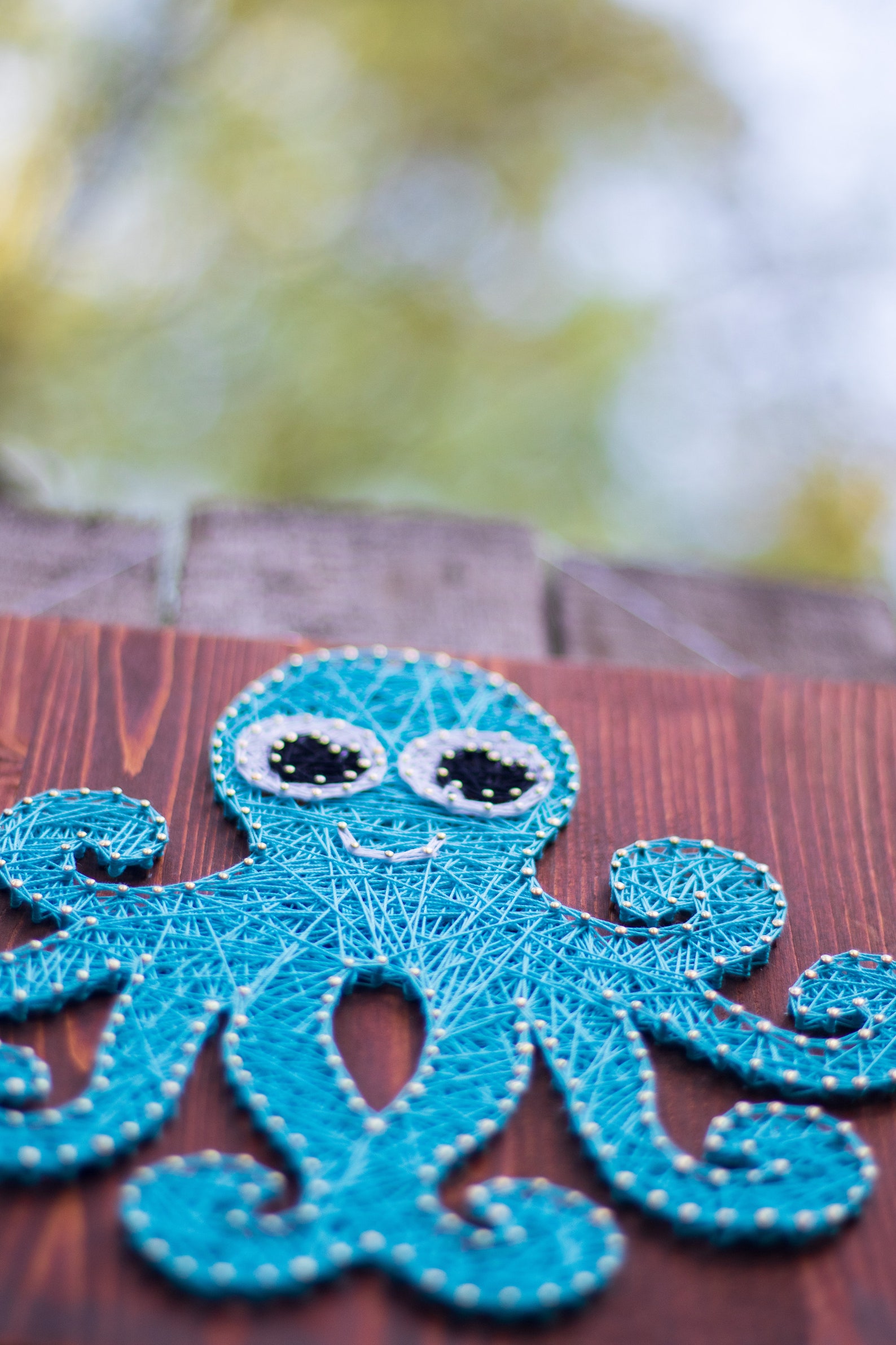Octopus String Art Decor Smiling Octopus Nautical Wall - Etsy UK