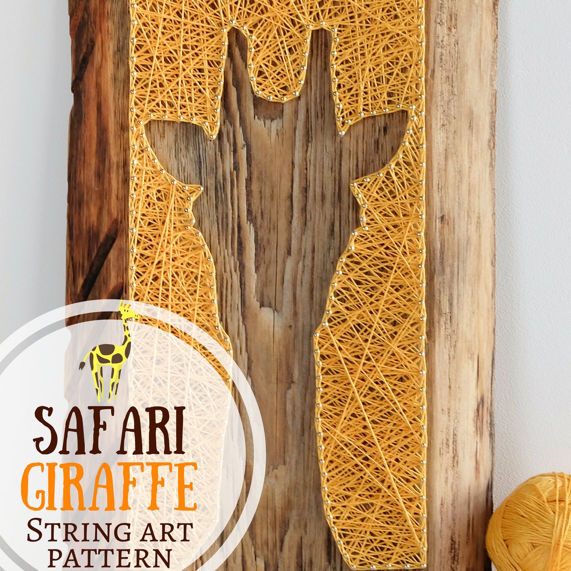 Giraffe Silhouette String Art Pattern Printable Giraffe DIY - Etsy