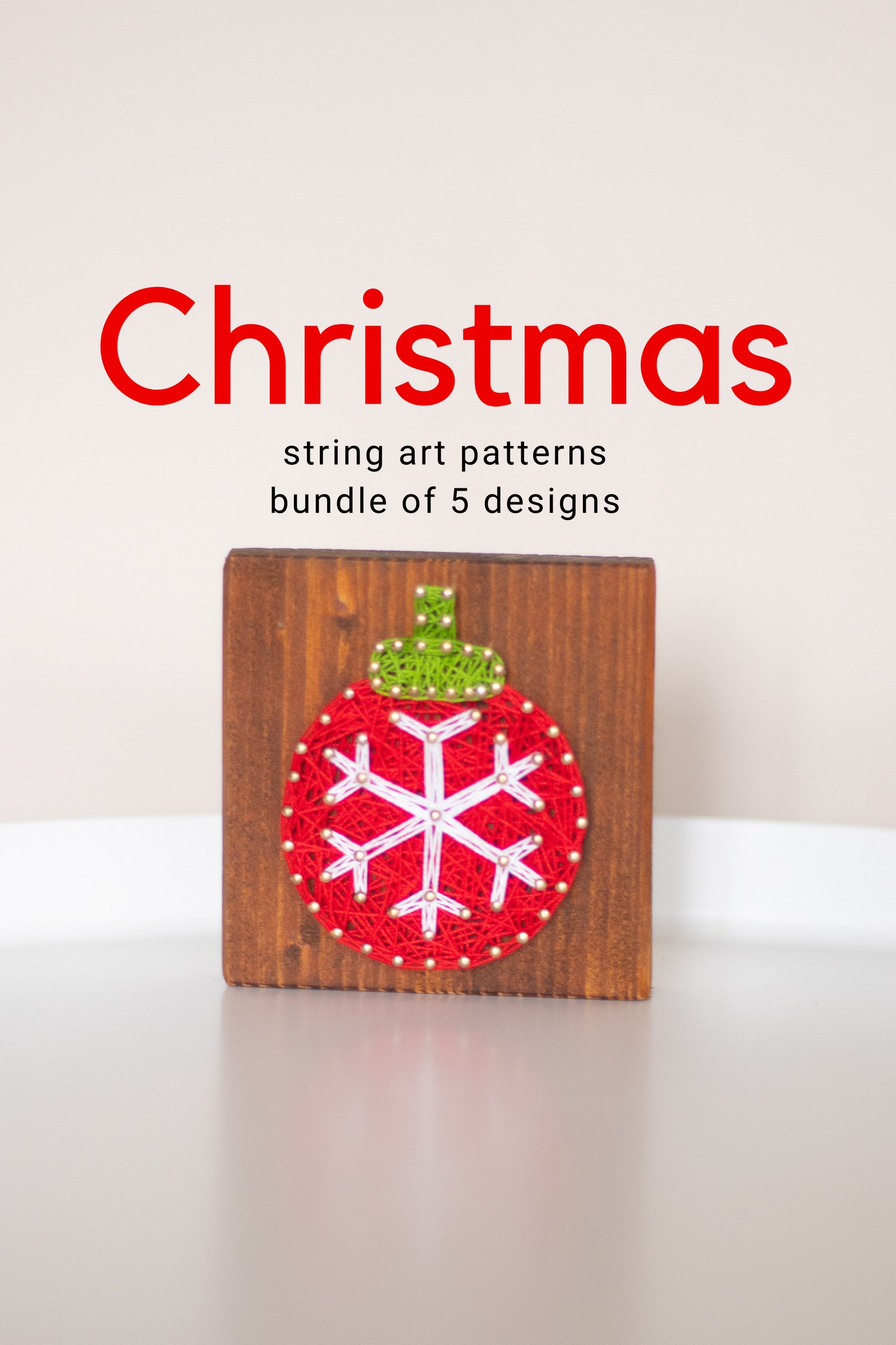 String Art Pattern Printable 5 Simple Christmas String Art - Etsy