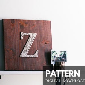 String Art Pattern Printable - Pattern, Template Tutorial for String Art Letter X - Etsy